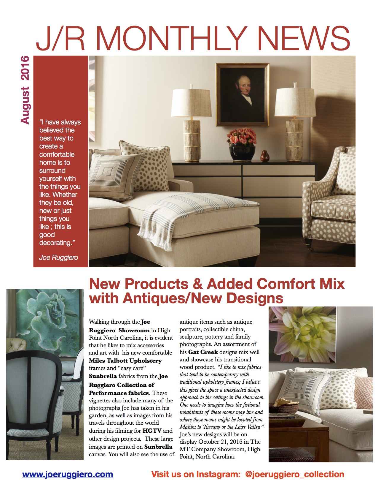 The August News Letter. – Joe Ruggiero at Home